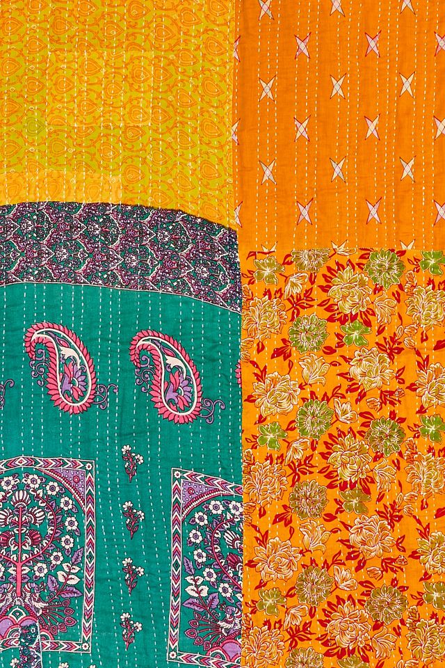 Anchal King Vintage Kantha Quilt No. K240107 | AnthroLiving