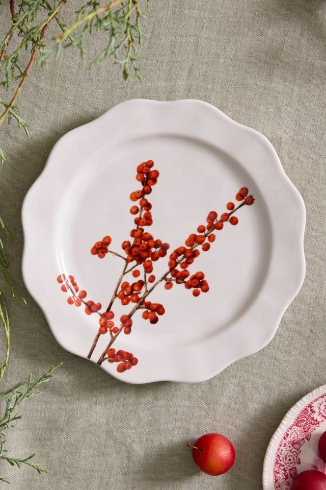 Scalloped Berry Plate, Winterberry | AnthroLiving