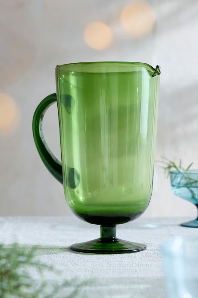 Footed Glass Pitcher | AnthroLiving
