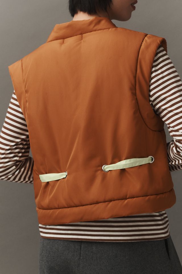 Daily Practice by Anthropologie Ribbon Tie Puffer Vest | Anthropologie