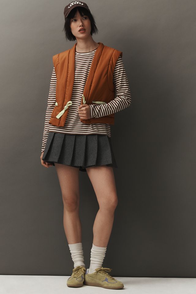 Daily Practice by Anthropologie Ribbon Tie Puffer Vest | Anthropologie
