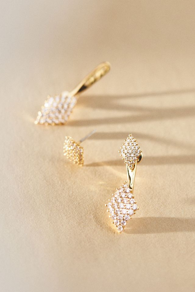 Pavé Crystal Drop Earrings | Anthropologie