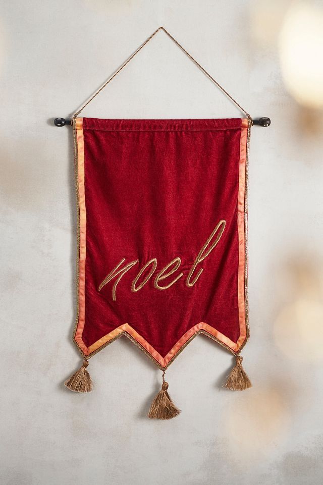 Noel Velvet Banner | AnthroLiving