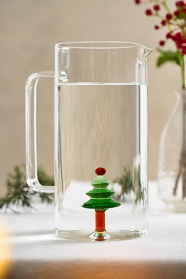 Christmas Tree Glass Pitcher | Terrain