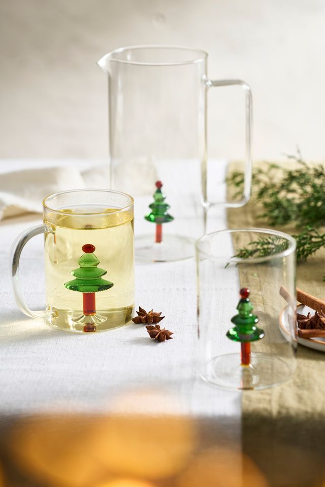 Christmas Tree Glass Pitcher | AnthroHome