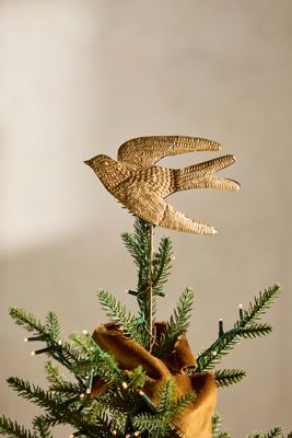 Golden Bird Tree Topper | Anthropologie