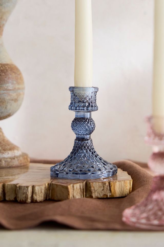 Pressed Glass Taper Holder | AnthroLiving