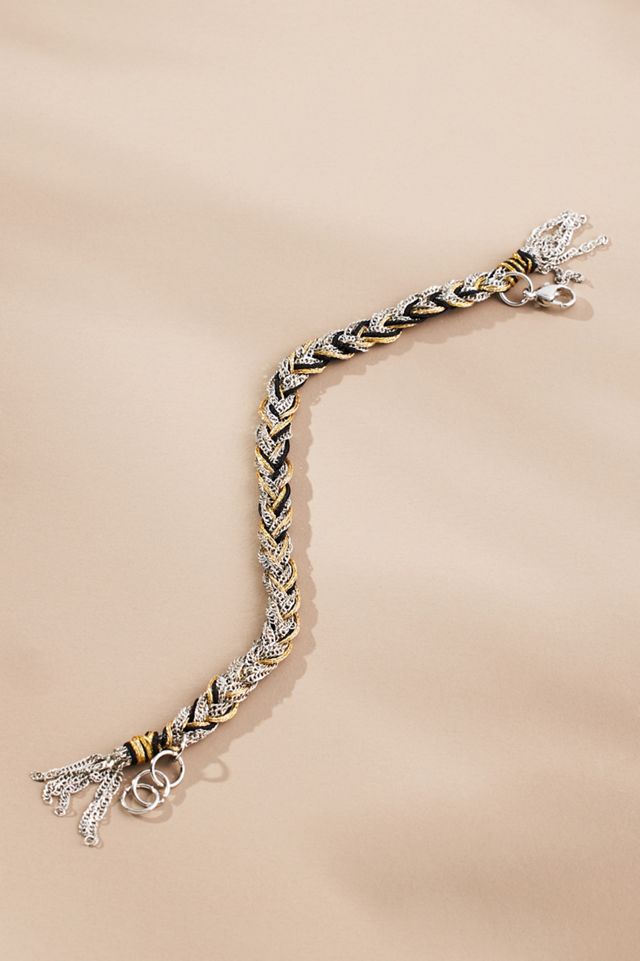 Threaded Braided Tassel Bracelet | Anthropologie