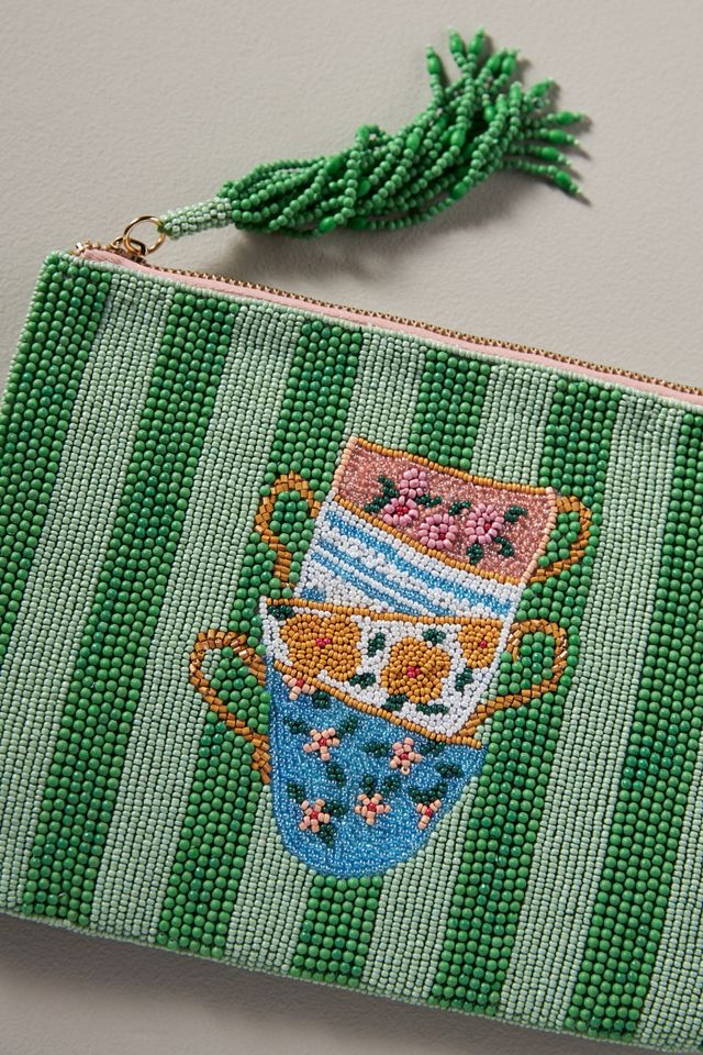 The Fiona Large Beaded Pouch | Anthropologie