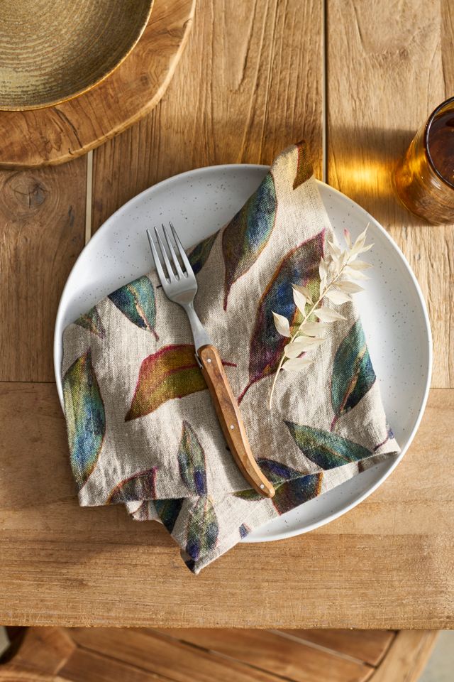 Fall Foliage Linen Napkins, Set of 2 | AnthroLiving