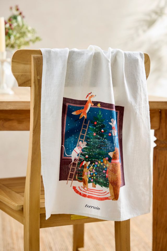 May We Fly Festive Friends Dish Towel | Anthropologie