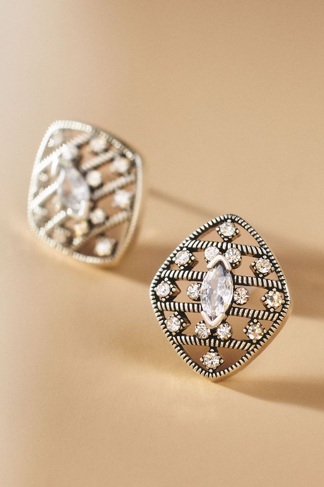 Western Crystal Post Earrings | Anthropologie