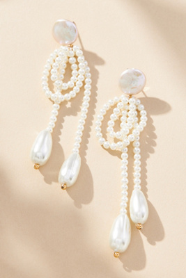 Pearl Loops Drop Earrings | Anthropologie