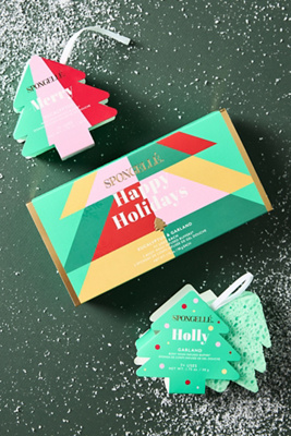 Spongellé Holiday Trees Body Wash Infused Buffers Gift Set | Anthropologie