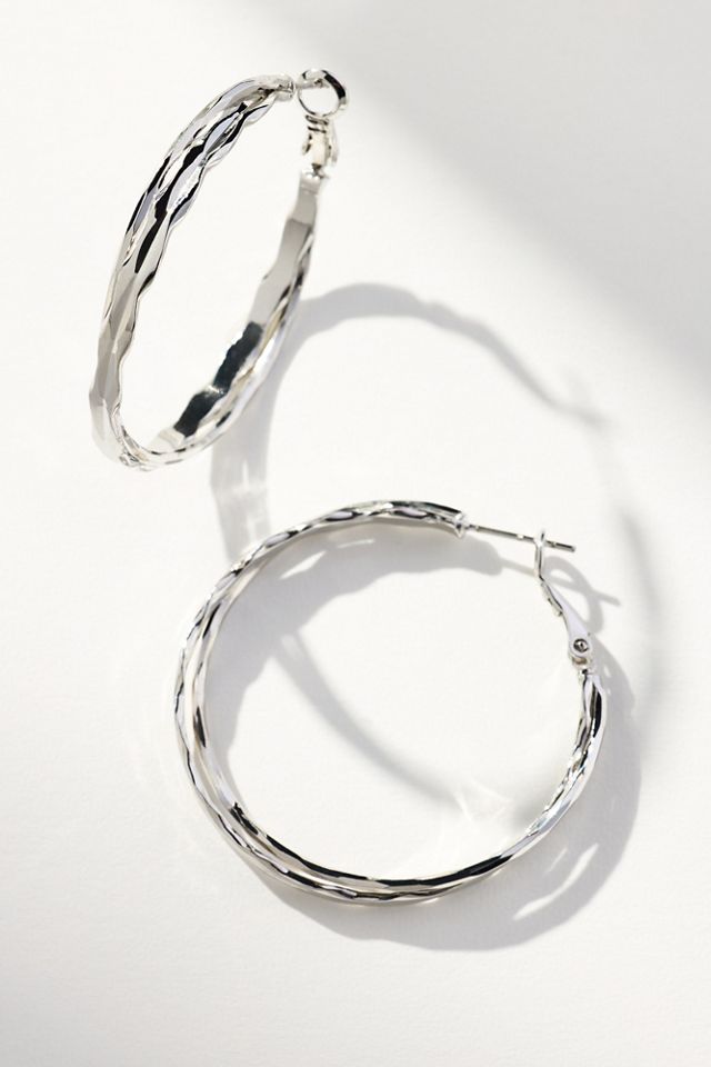 Textured Hoop Earrings | Anthropologie