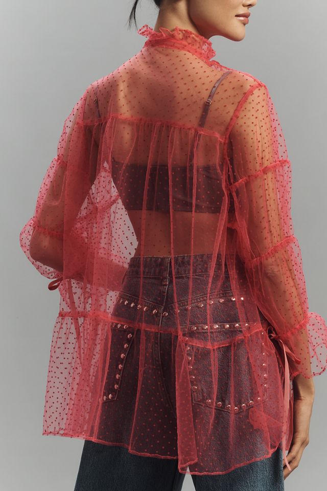 Maeve Sheer Tulle Tunic | Anthropologie