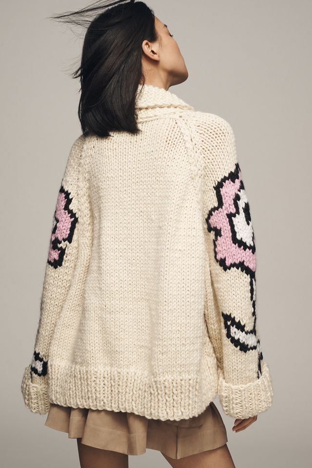 GOGO Sweaters Flower Sweater Jacket | Anthropologie