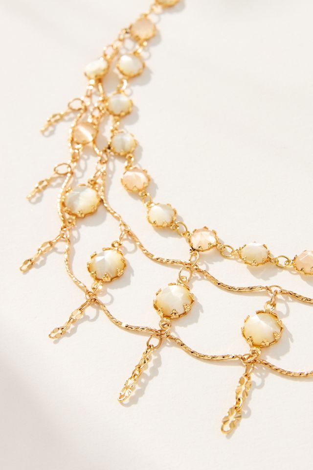 Triple-Layer Crystal Necklace | Anthropologie