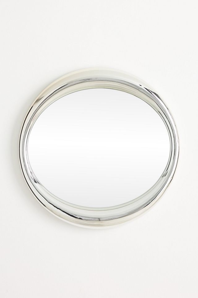 Chantal Curved Metallic Wall Mirror | AnthroLiving
