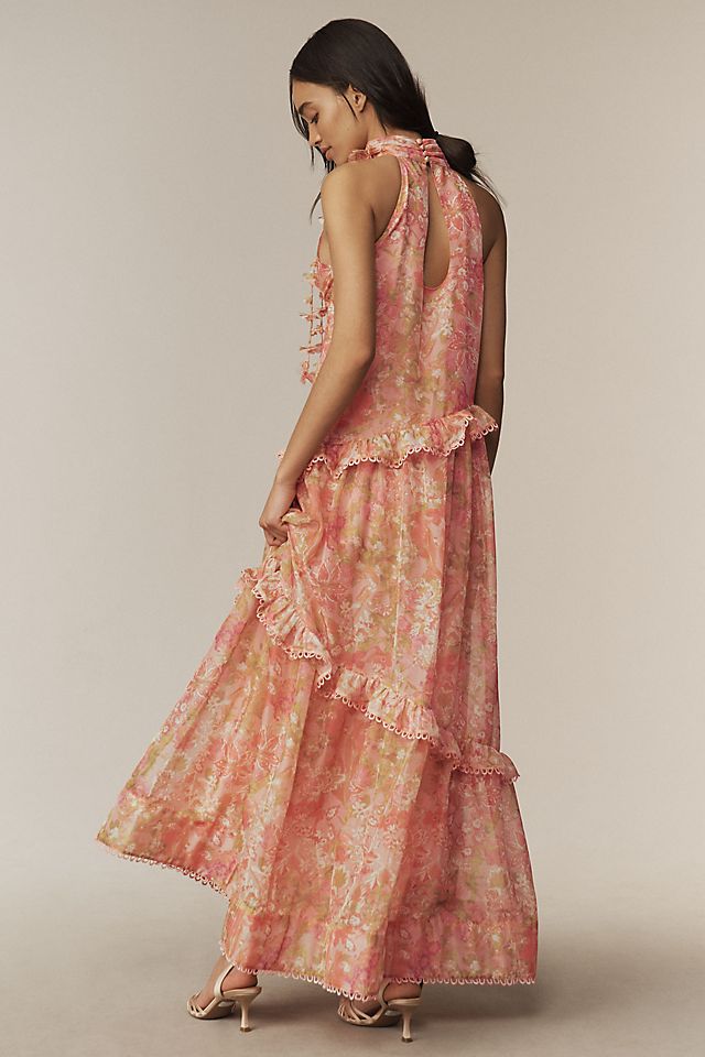 BHLDN Landon Organza 3D Ruffle Maxi Dress | Anthropologie BHLDN Landon Organza 3D Ruffle Maxi Dress | Anthropologie