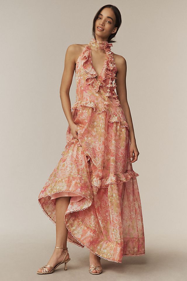 BHLDN Landon Organza 3D Ruffle Maxi Dress | Anthropologie BHLDN Landon Organza 3D Ruffle Maxi Dress | Anthropologie