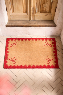 Scalloped Bow Coir Doormat | AnthroLiving