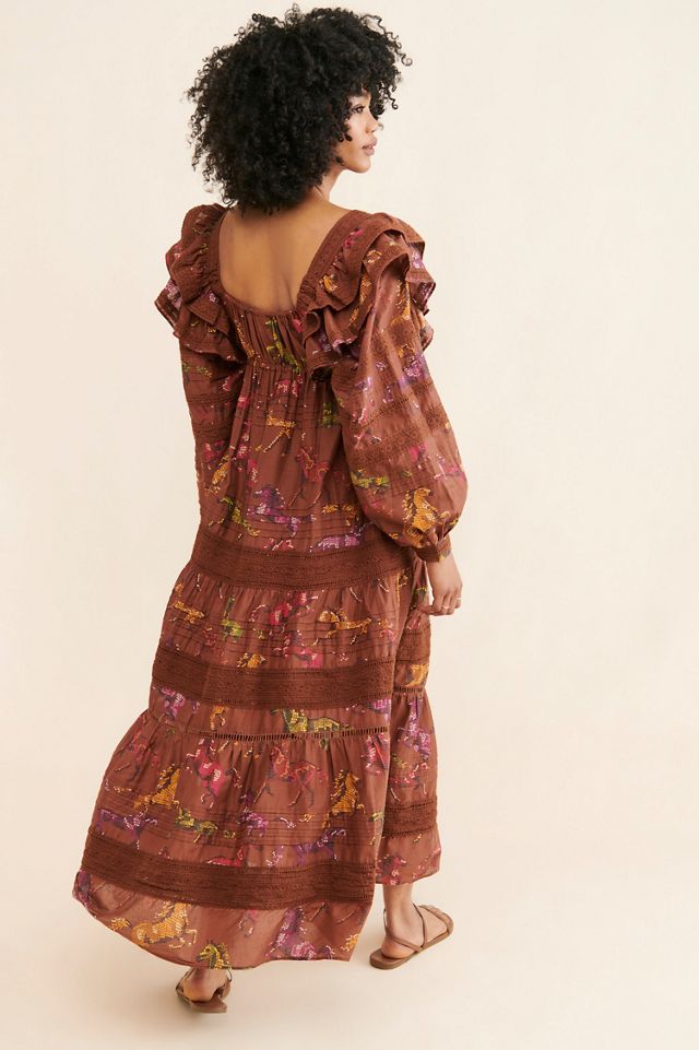 FARM Rio Dotted Horse Maxi Dress | Anthropologie