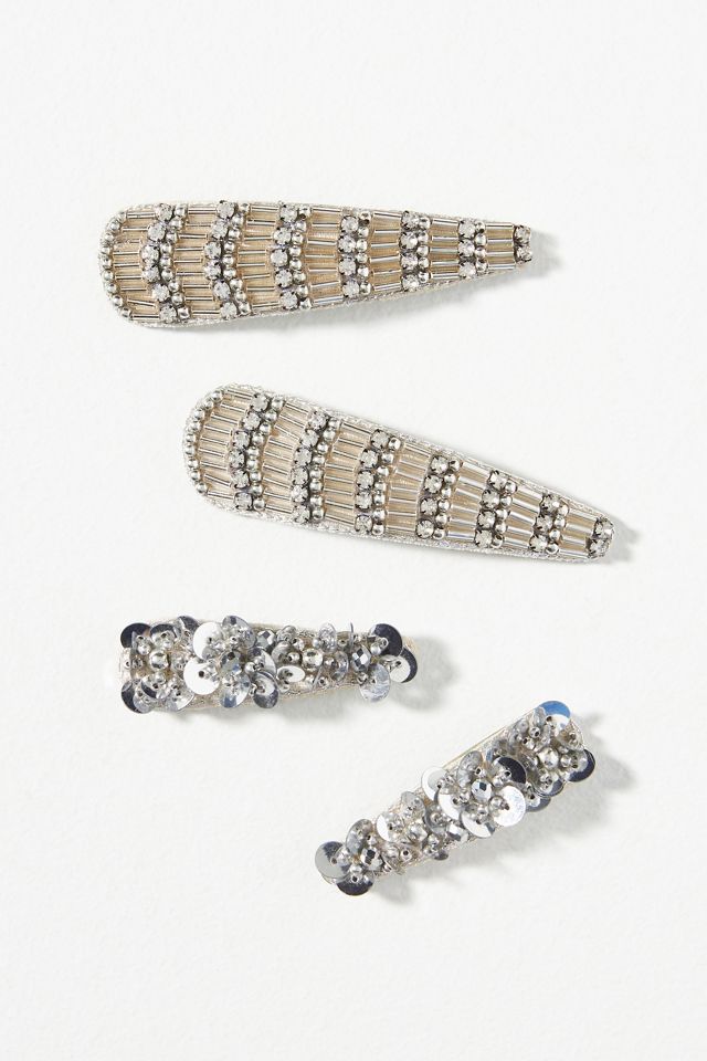 Holiday Party Embellished Barrettes, Set of 6 | Anthropologie