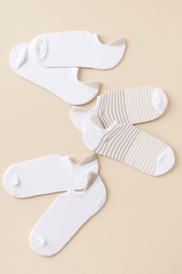 Lemon Terry No-Show Socks, Set of 3 | Anthropologie