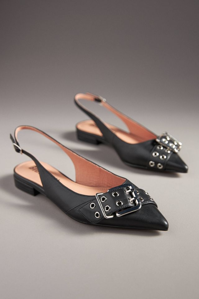 Bibi Lou Moto Slingback Flats | Anthropologie