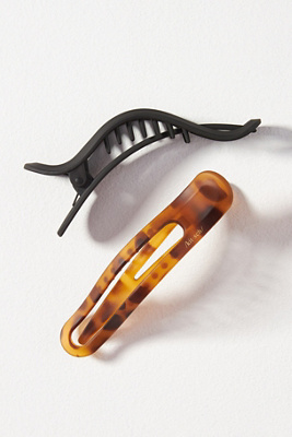 KITSCH Flat Lay Hair Claw Clips, Set of 2 | Anthropologie