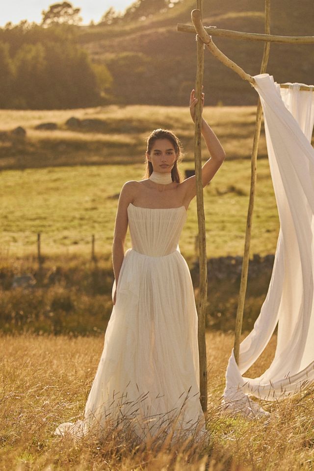 Watters Reko Strapless Corset Wedding Gown | Anthropologie
