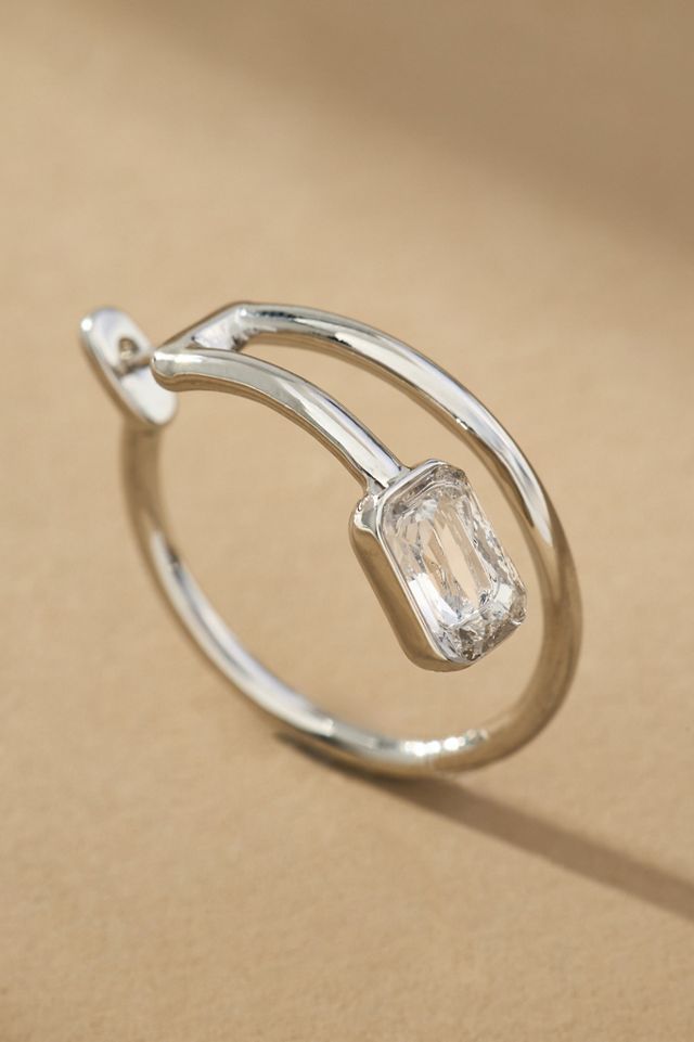 Small Double Loop Stone Hoop Earrings | Anthropologie