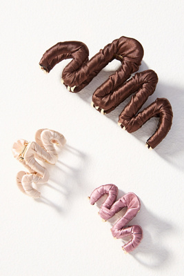 Wrapped Squiggle Hair Claw Clips, Set of 3 | Anthropologie