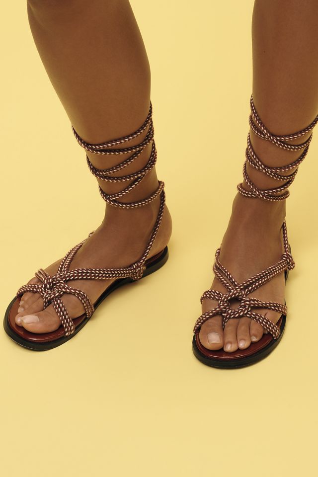 ALOHAS Tory Tie-Up Rope Sandals | Anthropologie