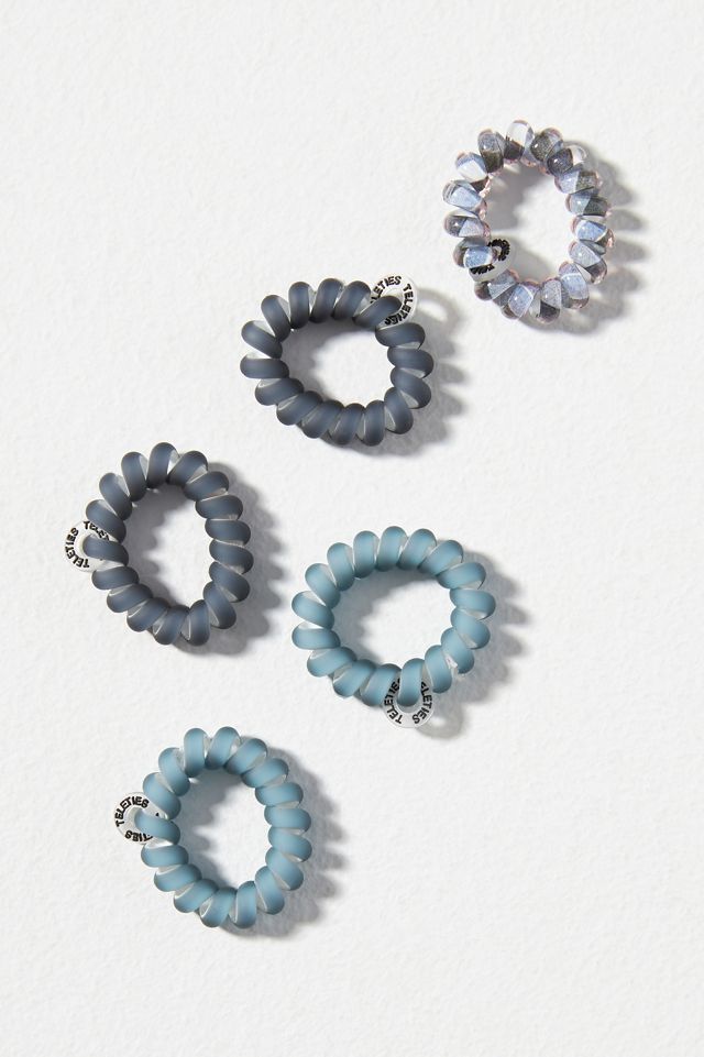 TELETIES Tiny Coil Hair Ties, Set of 5 | Anthropologie