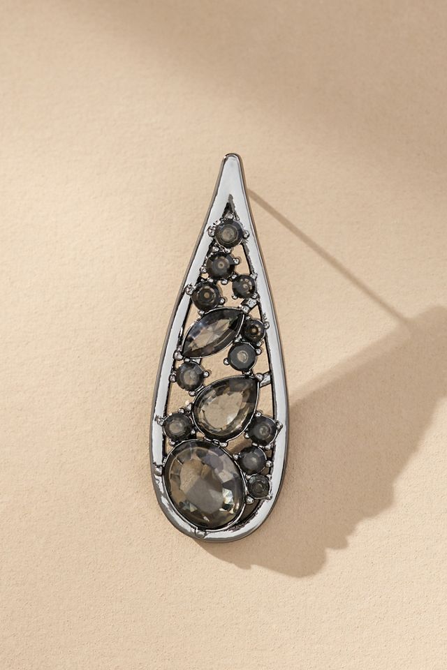Inset Crystal Teardrop Earrings | Anthropologie