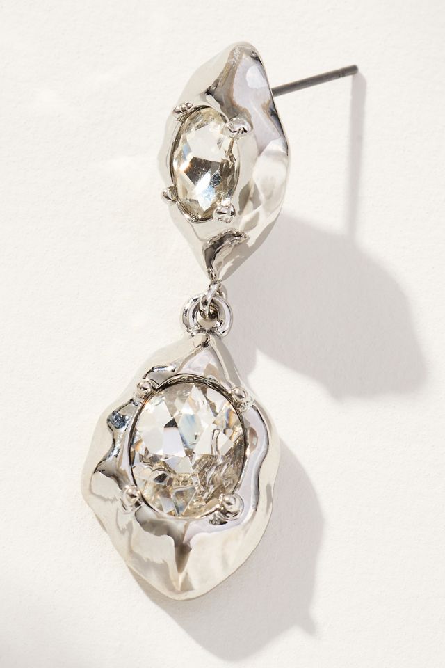 Molten Crystal Double Drop Earrings | Anthropologie
