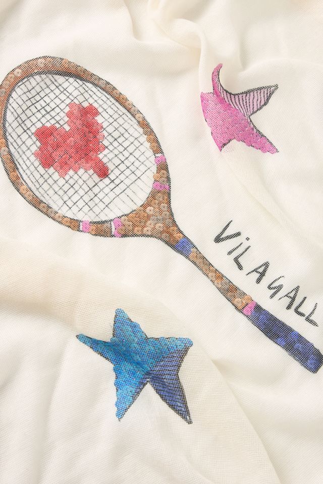 Vilagallo Summer Icon Print Scarf | Anthropologie