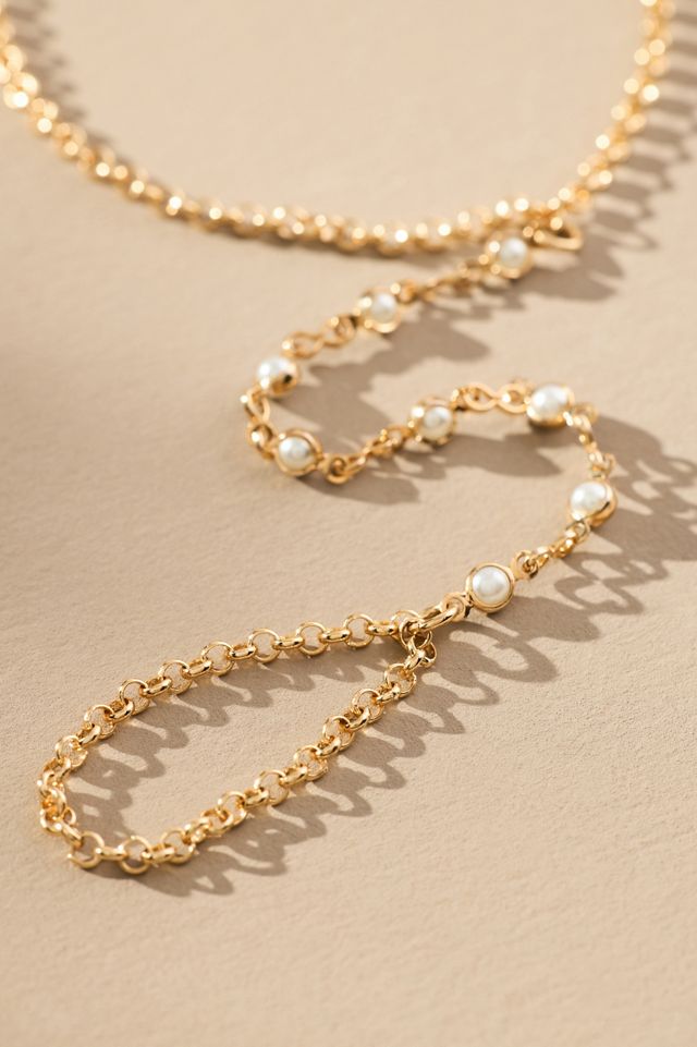 Joy Dravecky Bali Pearl-Beaded Hand Chain | Anthropologie