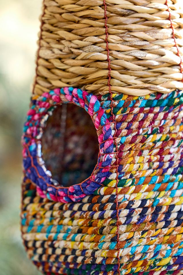 Recycled Sari Teardrop Bird Nester | AnthroLiving