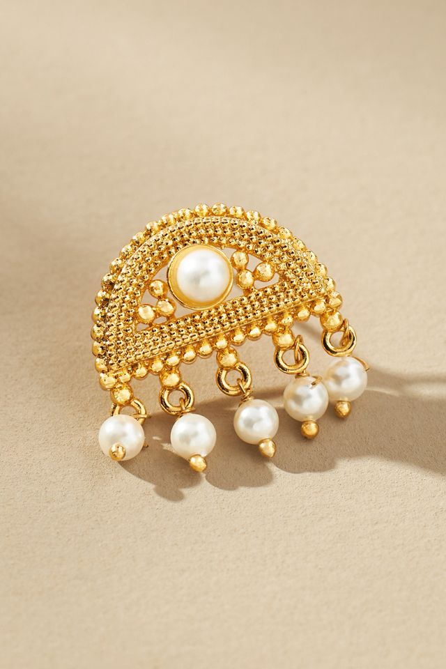 LYNYER Ravi Hemisphere Pearl Earrings | Anthropologie