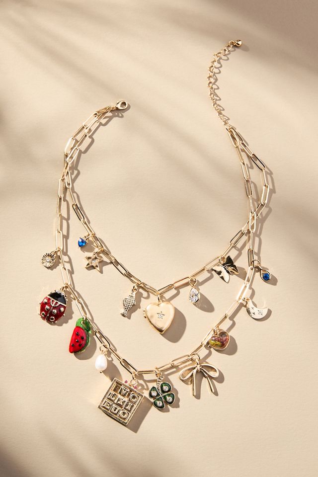 Layered Charm Necklace | Anthropologie
