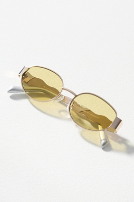 Anglo Swiggle-Arm Metal Sunglasses | Anthropologie