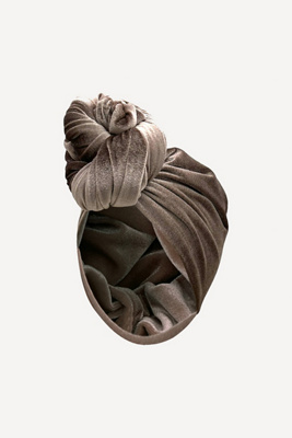Julia Clancy Classic Madame Velour Hair Wrap In Brown | ModeSens