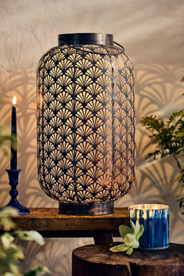 Perforated Foliage Solar Lantern, Extra Large | Terrain