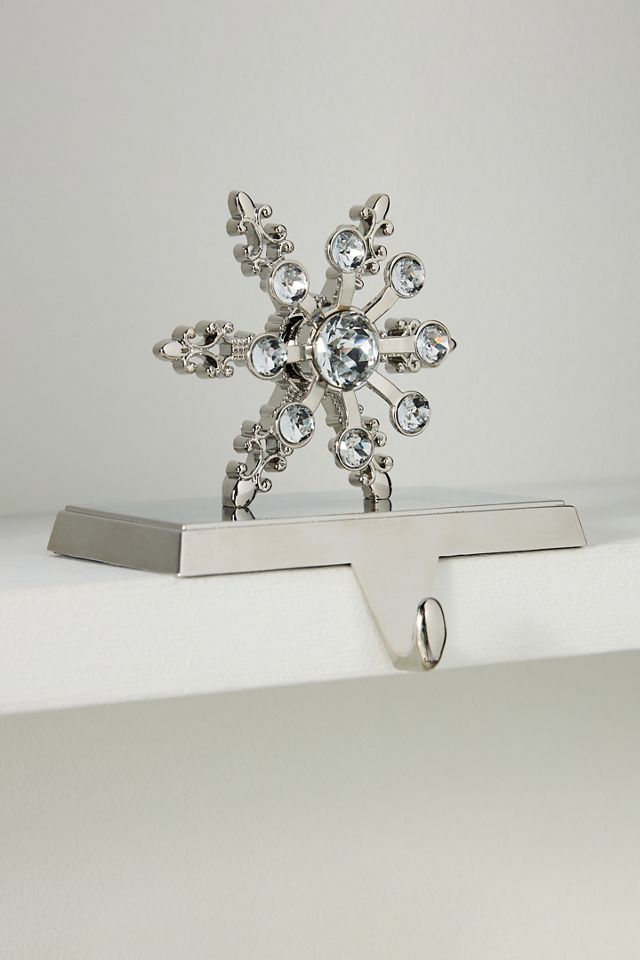 Joanna Buchannan Silver Snowflake Stocking Holder | AnthroHome