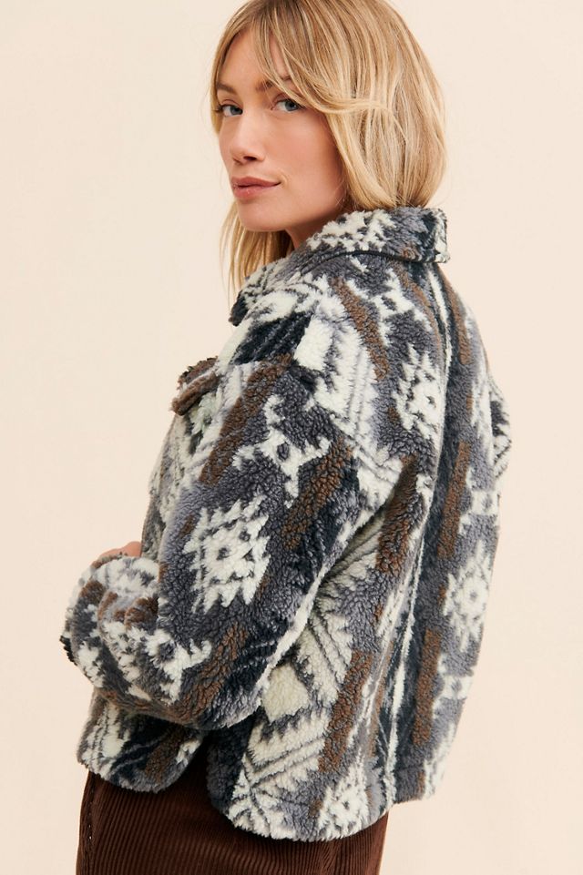 Ruby + Ed Printed Sherpa Trucker | Anthropologie