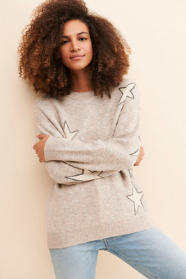 Vigoss Star Crew Neck Sweater | Anthropologie
