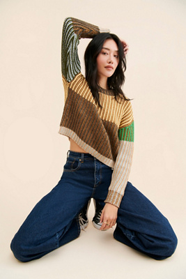 Moon River Colorblock Rib Pullover | Anthropologie